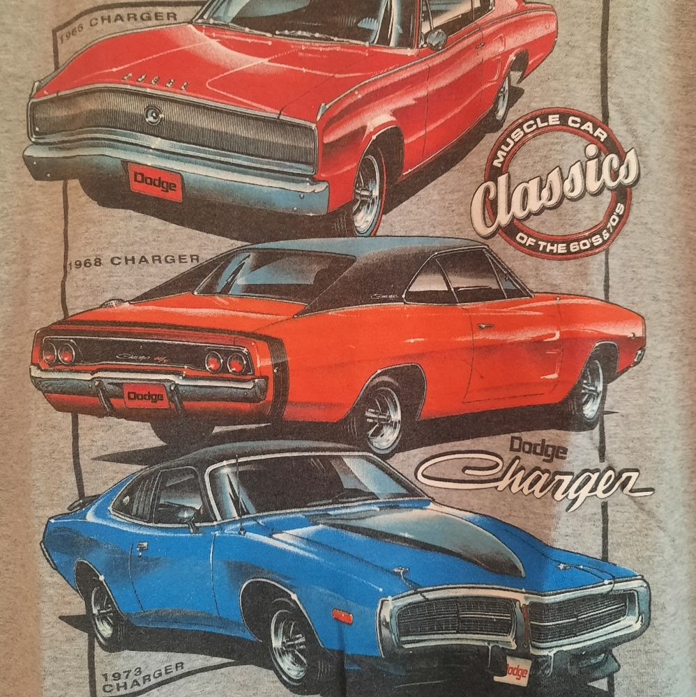Dodge Muscle Car Dodge Charger Trio Graphic Shirt - Gem